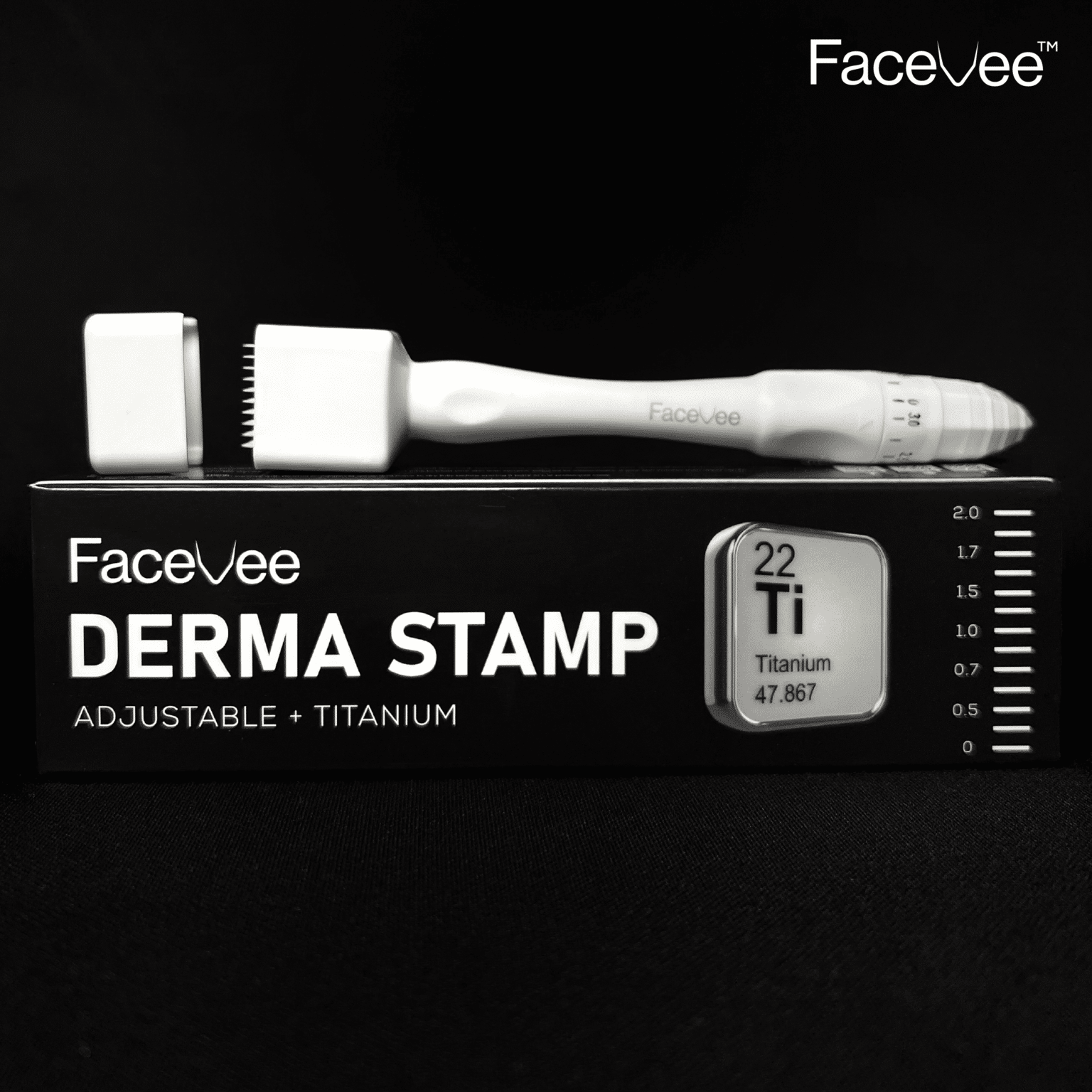 Adjustable Derma Stamp (TITANIUM + GOLD) - FaceVee